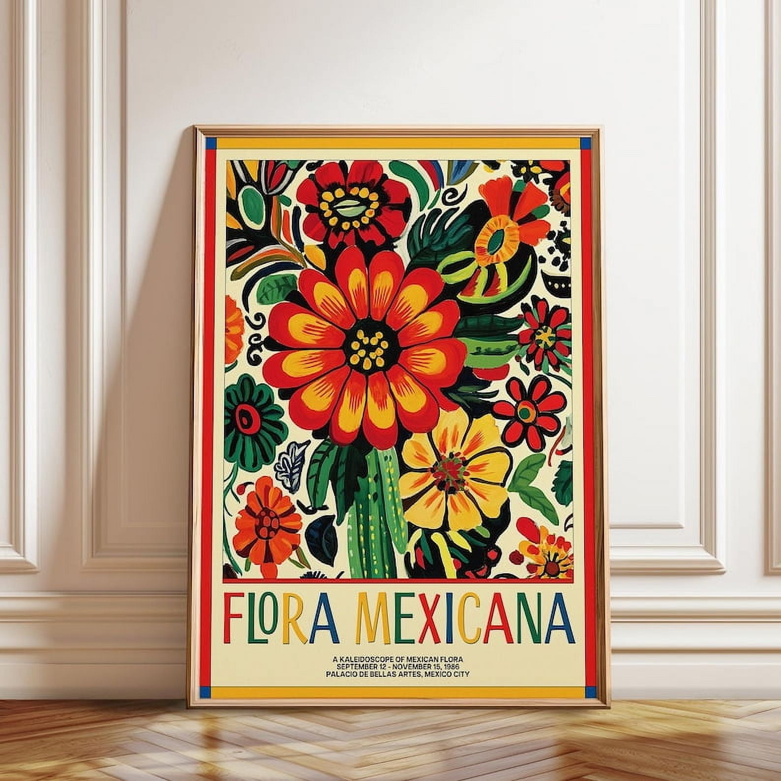 Flora Mexicana Art Print – Mexican Flowers Wall Art For Home Office ...