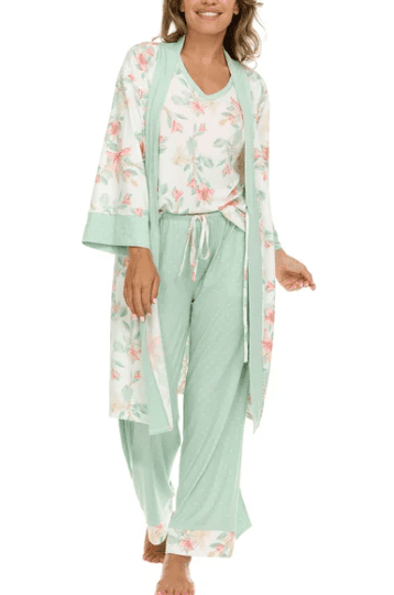 Flora Nikrooz Women’s 3-piece PJ Set Green XS - Walmart.com