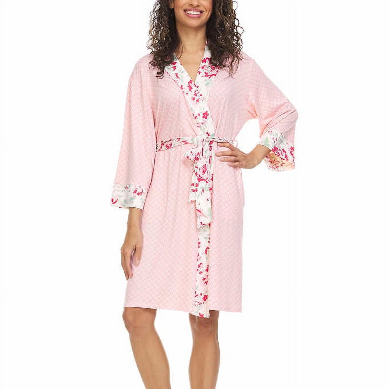 Flora Nikrooz Women's Wrap Robe Super Soft Comfortable Fit (Pink ...
