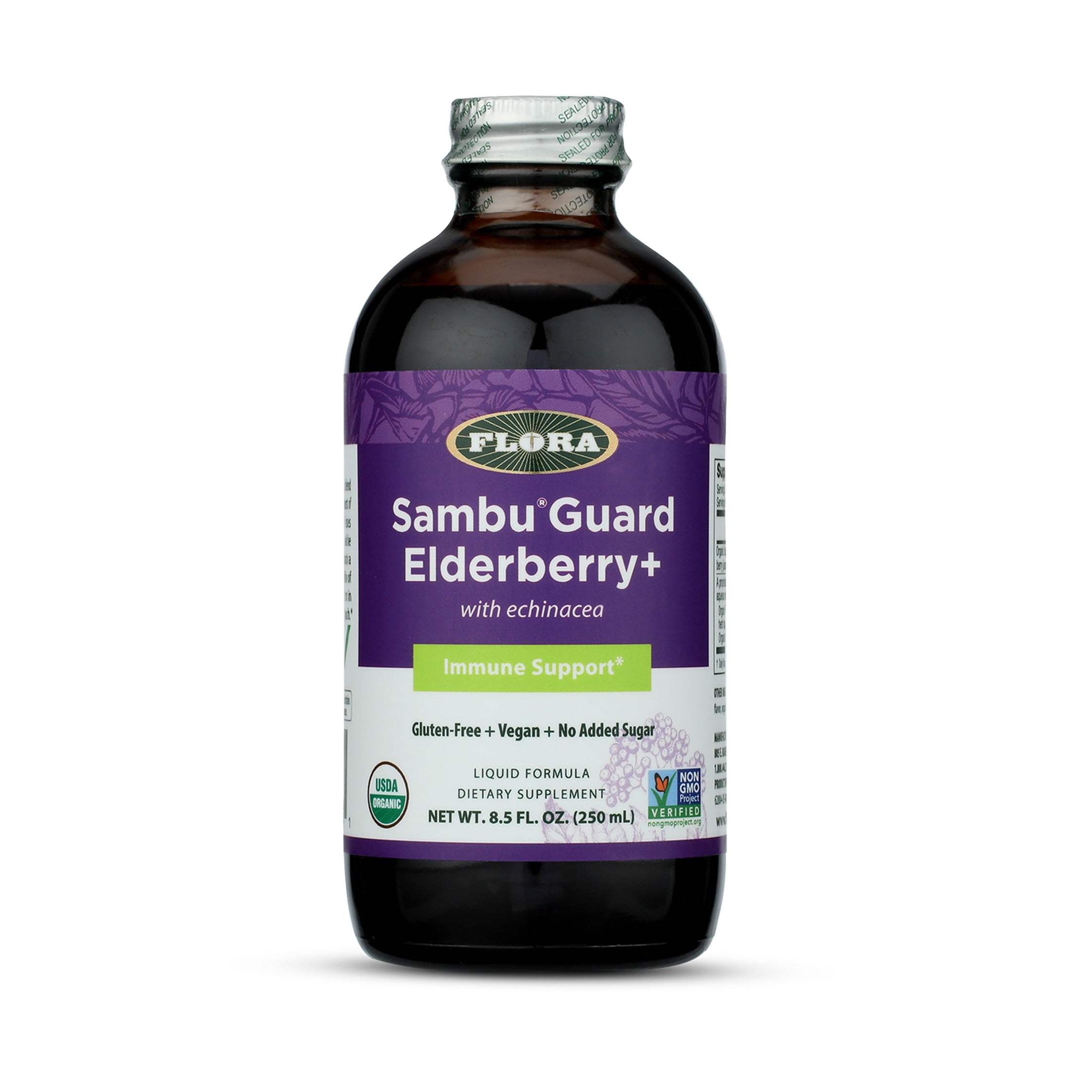 Flora Organic Black Elderberry Syrup + 8.5 fl. Oz. - Immune Booster ...