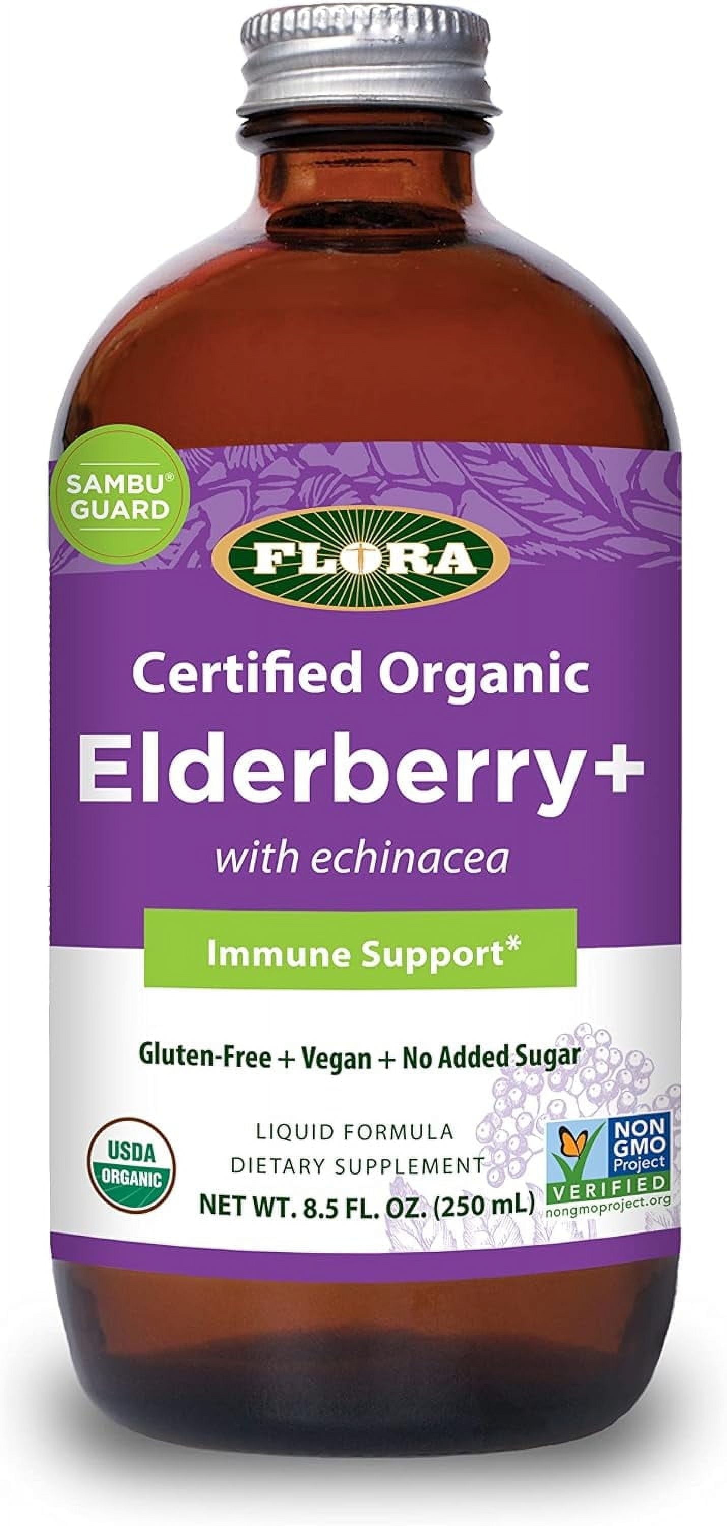 Flora Organic Elderberry plus Immune Support - 8.5 fl oz - Walmart.com