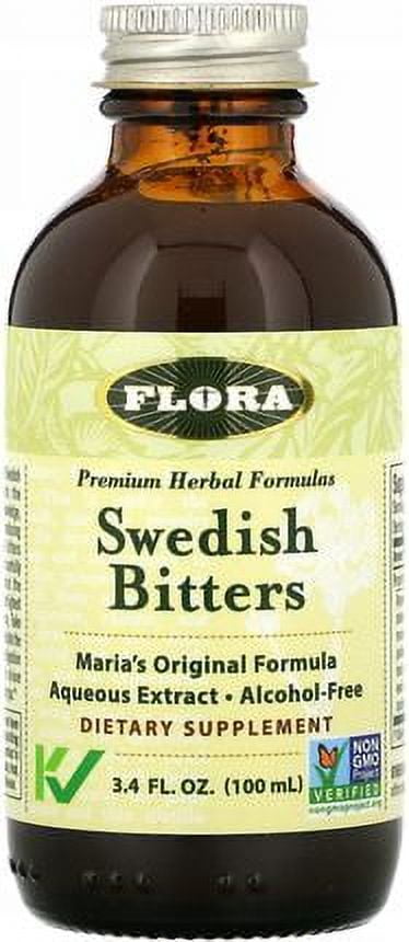 Flora Premium Herbal Swedish Bitters For Digestion, Alcohol Free, 3.4 ...