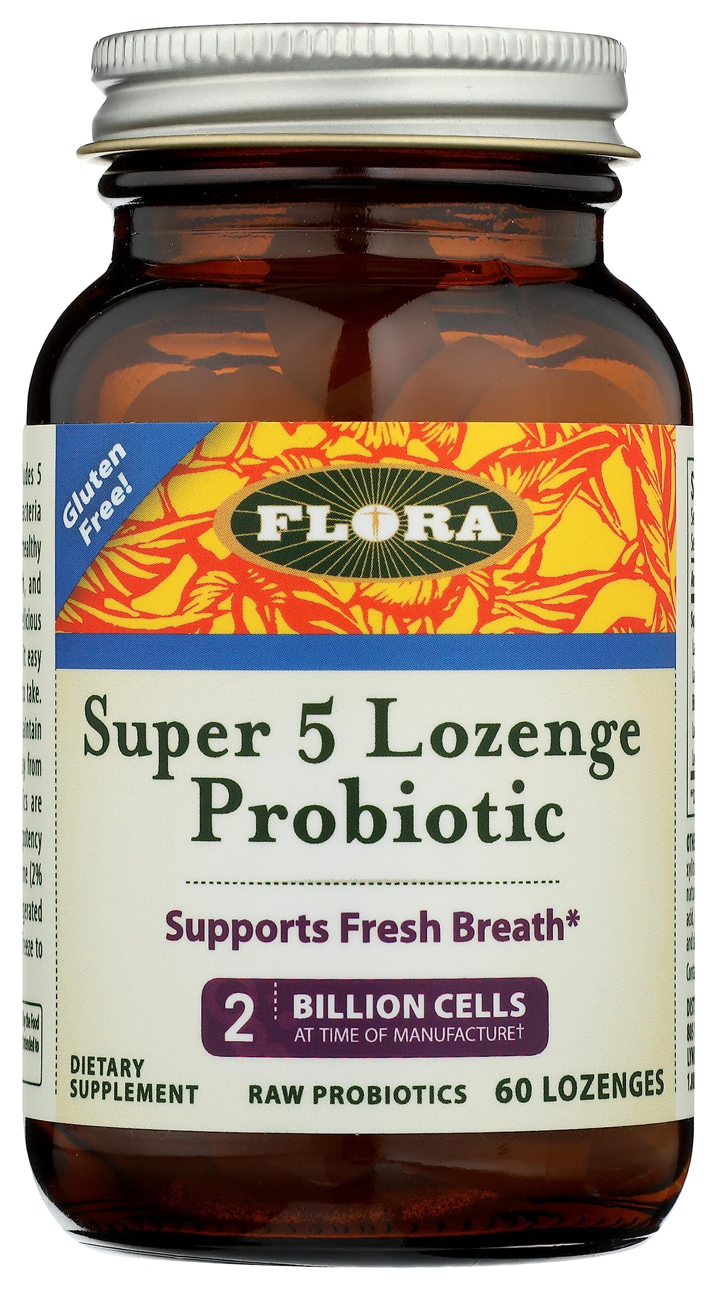 Flora - Super 5 Lozenge Probiotic, Raspberry Flavored Oral Probiotic ...