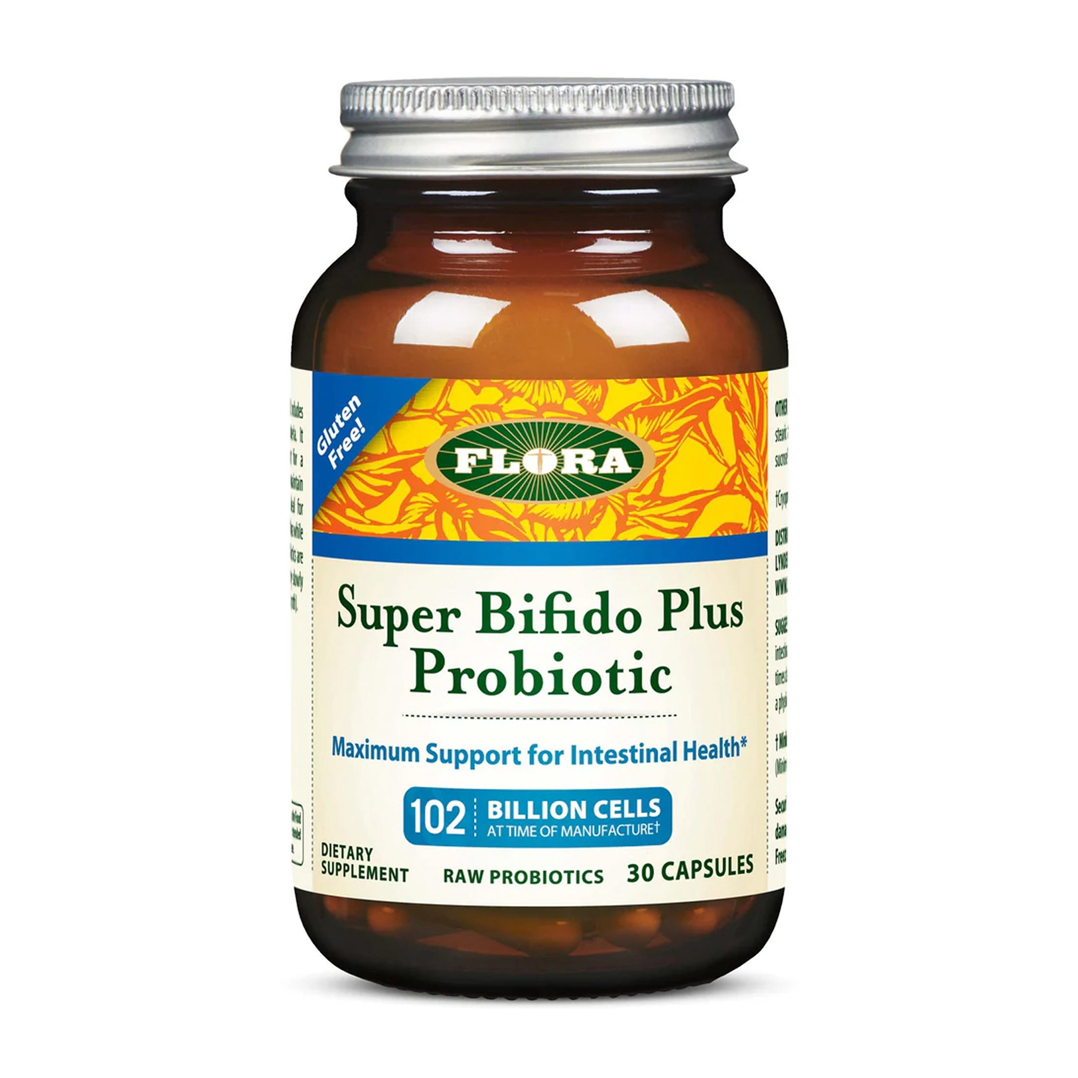 Flora Super Bifido Plus 102 Billion CFU, Raw Probiotics for Men & Women ...