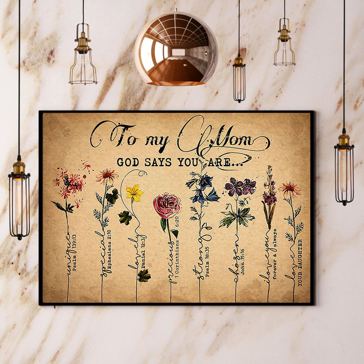 Flora To My Mom Gods Saus You Are Unique Lovely Strong Chosen Vintage ...