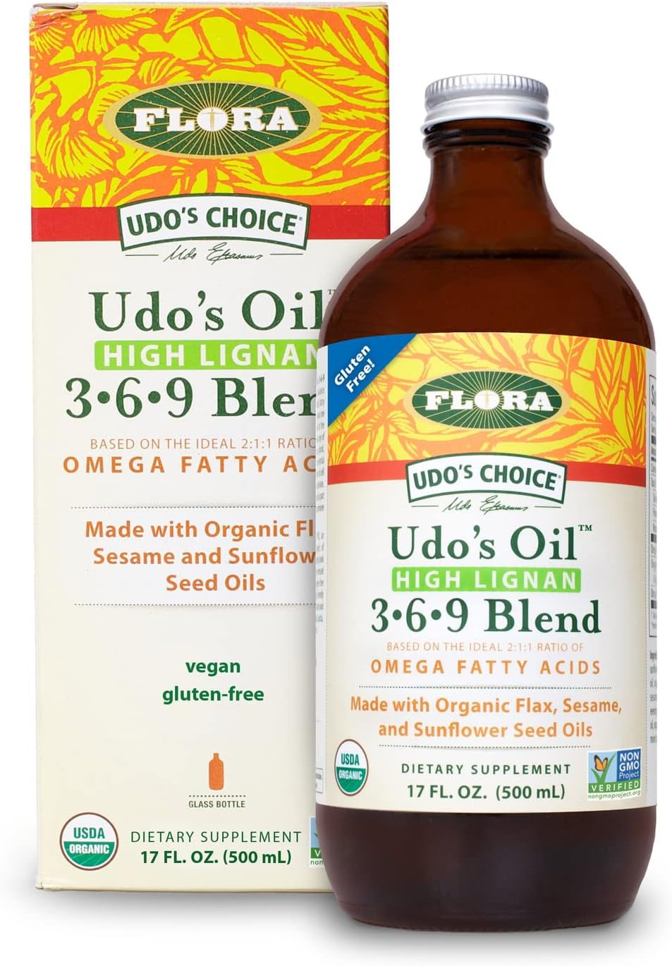 Flora Inc Udo's Choice Organic Udos Oil 369 Blend, Omega Plant Based ...