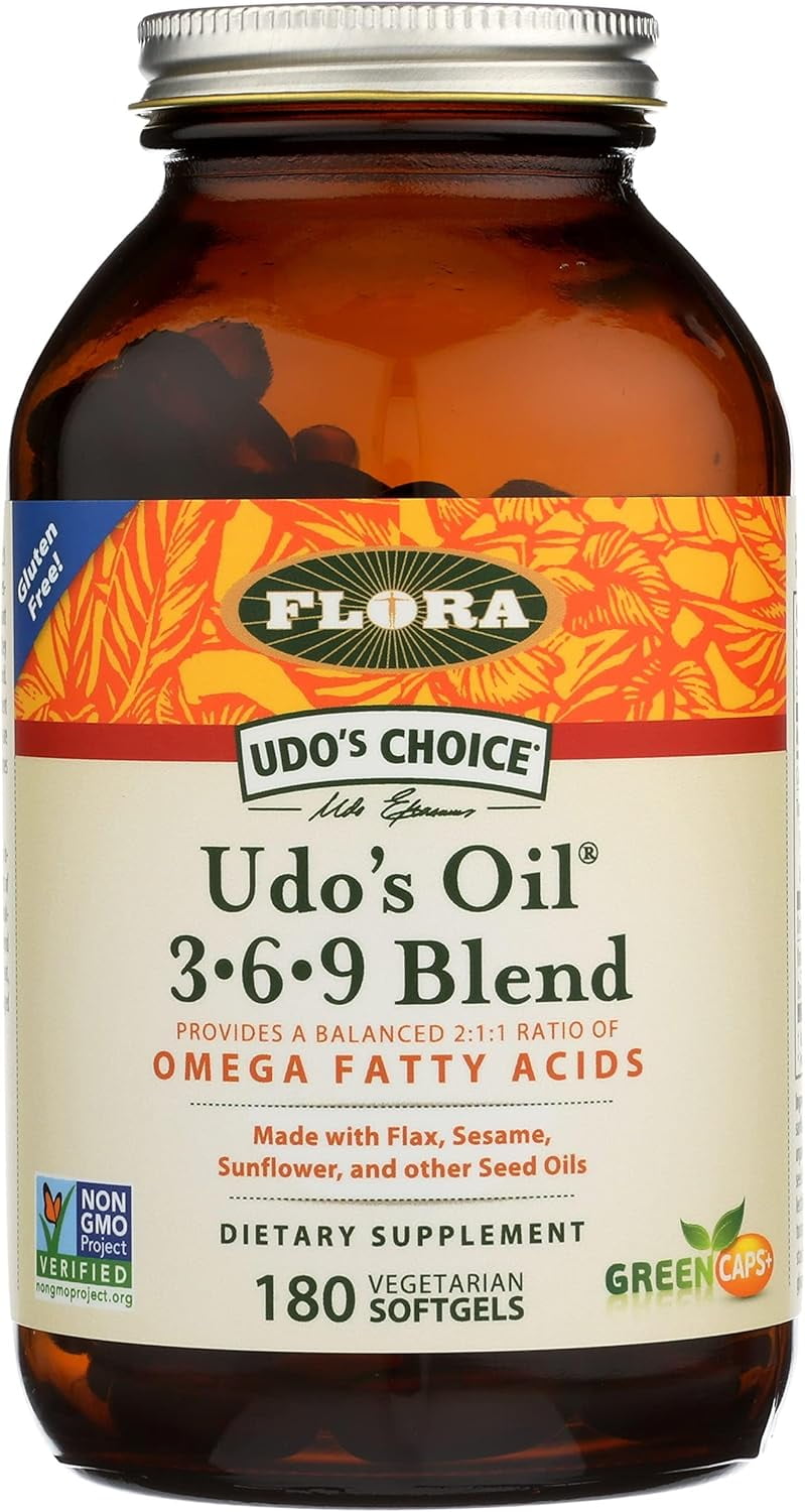 Flora Udos Choice Oil 3 6 9 Bled Omega Fatty Acids Capsules, 180 Ea, 6 Pack - Walmart.com