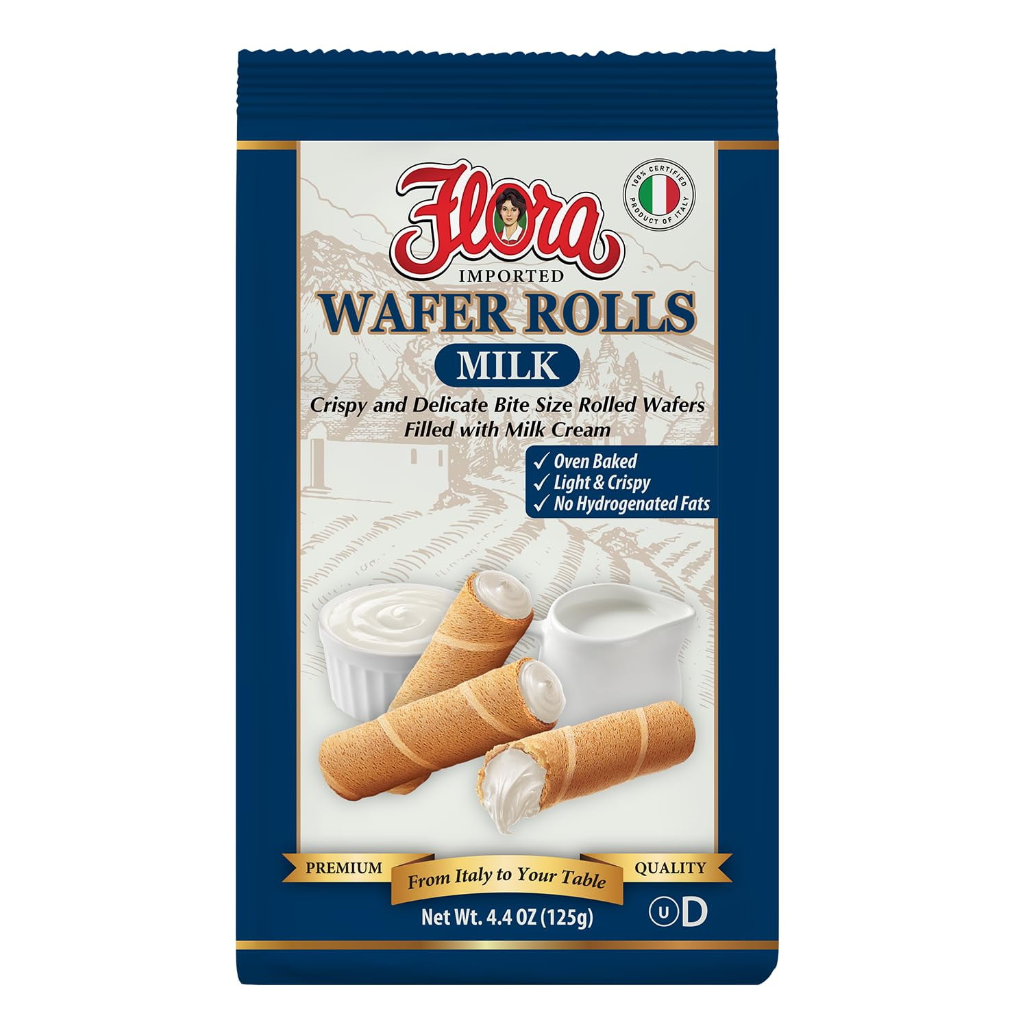 Flora Wafer Rolls Milk MZF22 - Light & Crispy Rolled Wafers with Milk ...
