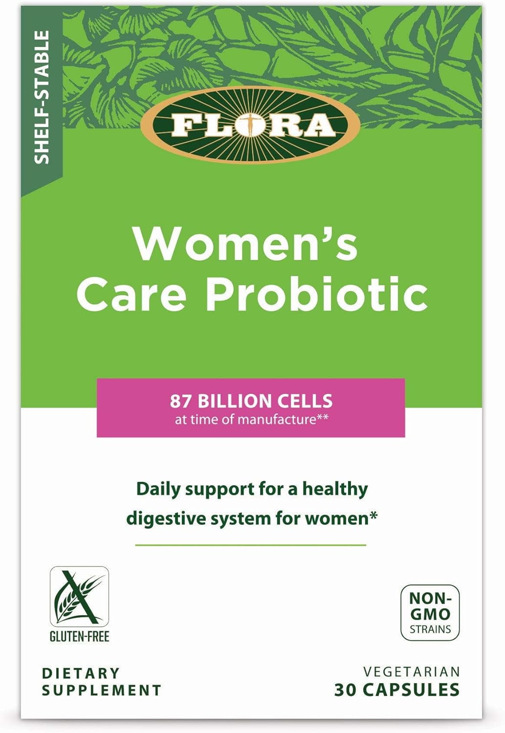 Flora Womens Care Probiotic for Digestive System Capsules, 30 Ea, 3 ...