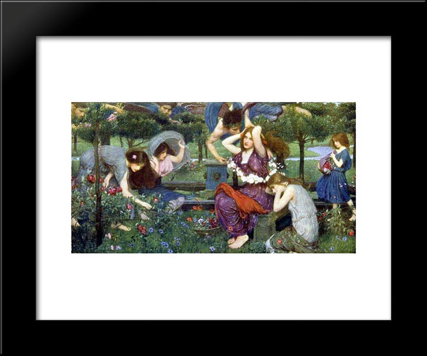 Flora and the Zephyrs 20x24 Framed Art Print by John William Waterhouse ...