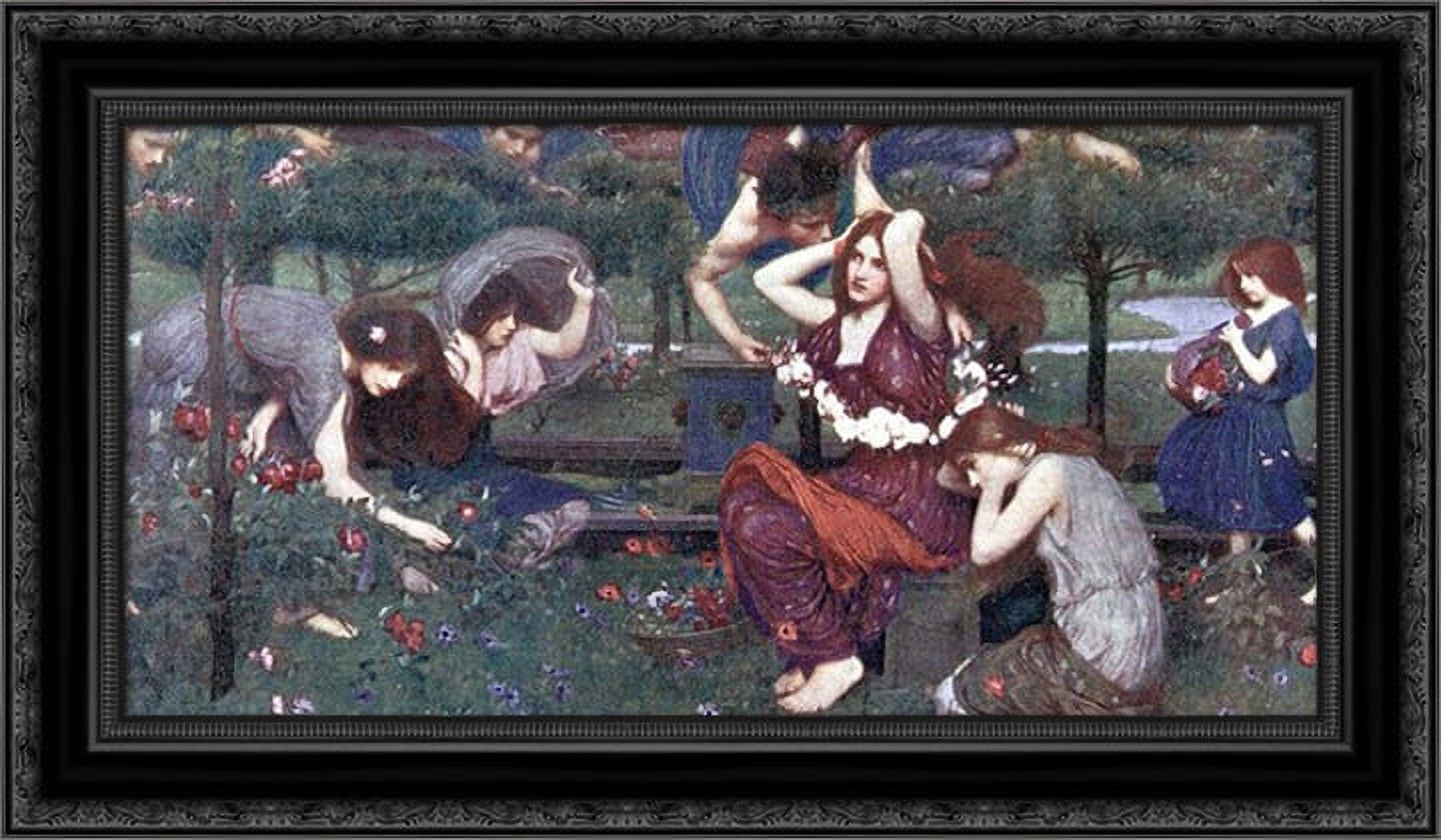 Flora and the Zephyrs 24x16 Black Ornate Wood Framed Canvas Art by ...
