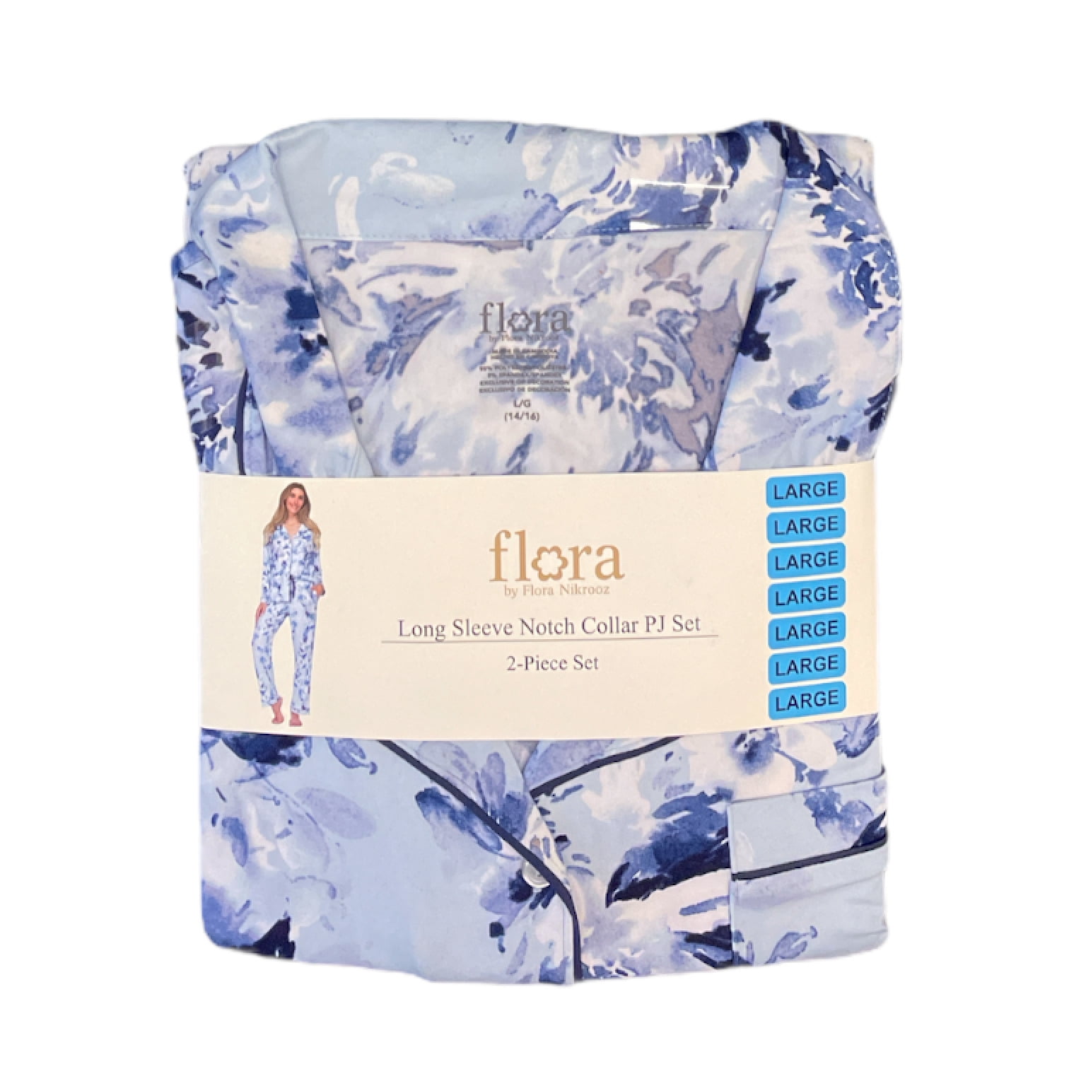 Flora by Flora Nikrooz Womens Long Sleeve Notch Collar PJ Pant Set ...