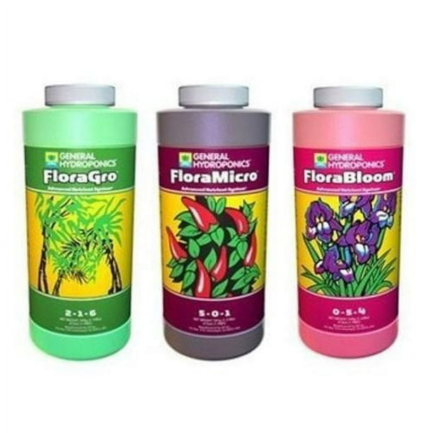 Flora series incloud Flora Gro(2-1-6), Flora Micro(5-0-1) and Flora Bloom(0-5-4) 16oz Pints ...