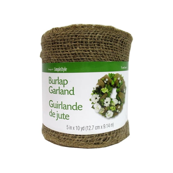 FloraCraft 5" x 10 Yard Burlap Garland & Ribbon, 1 Each - Walmart.com