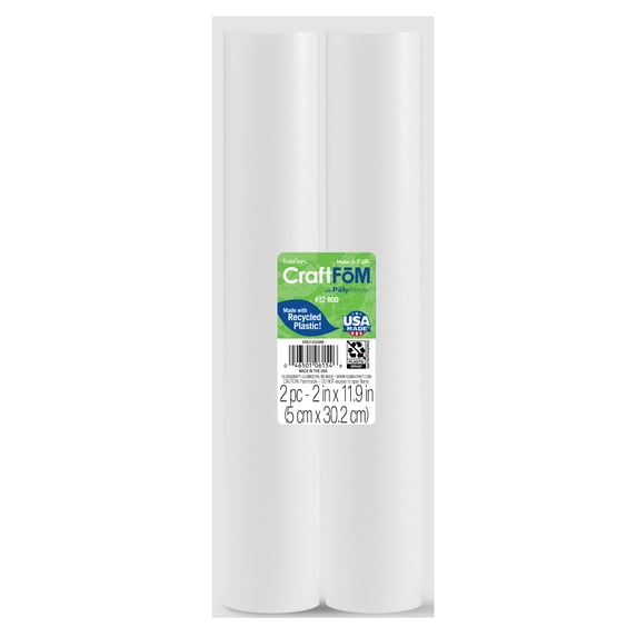 FloraCraft CraftFōM 2 Piece Rod 2 Inch x 11.9 Inch White - Walmart.com