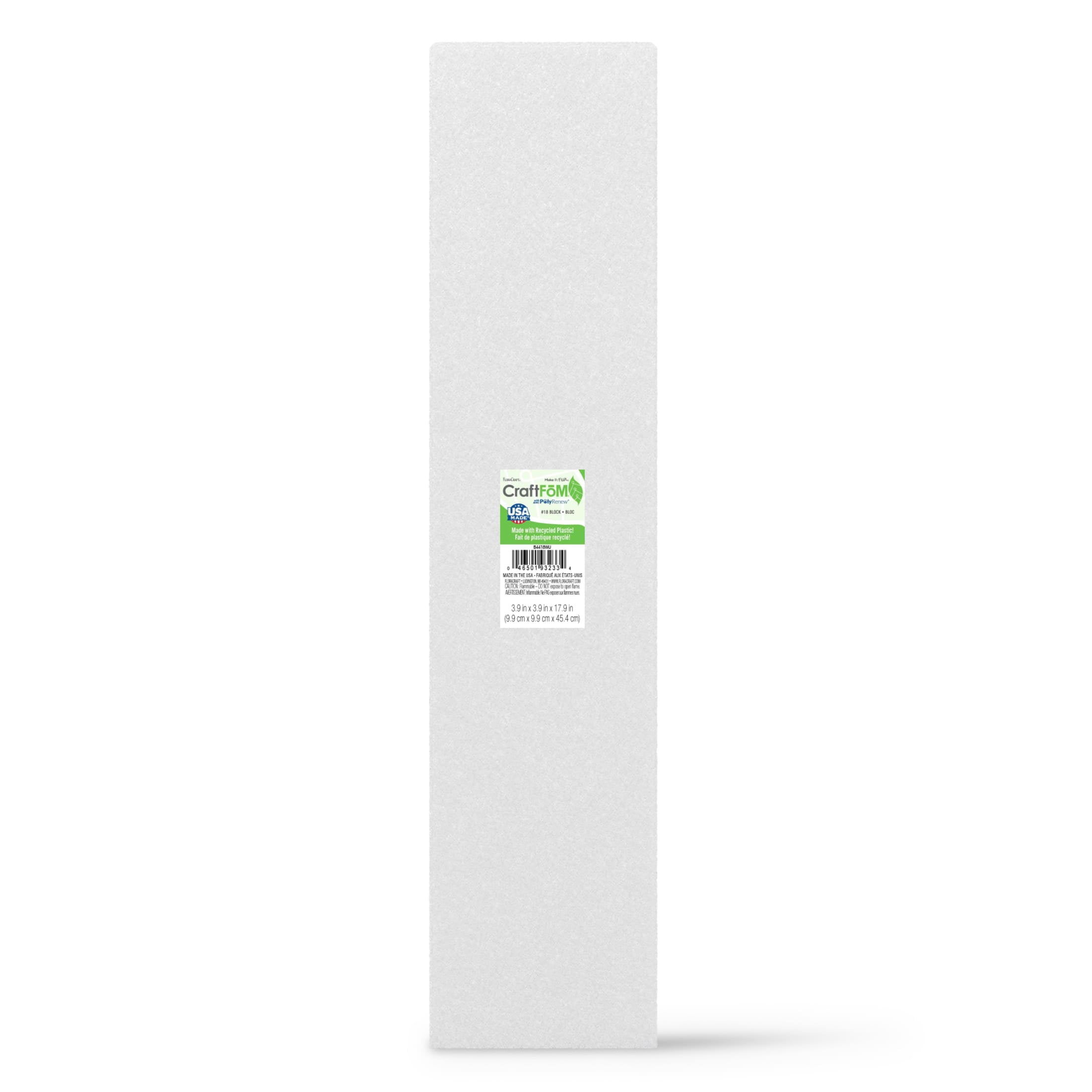 FloraCraft CraftFoM Block, 4 in x 4 in x 18 in - Walmart.com