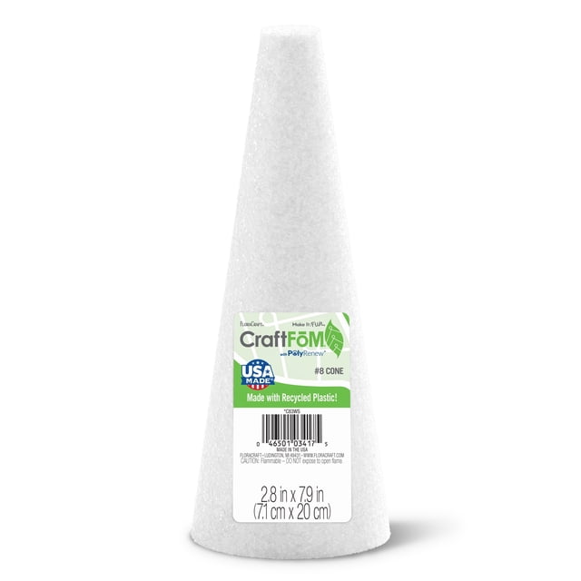 FloraCraft CraftFoM Cone Bulk Pack-7.9"X2.8" - Walmart Business Supplies