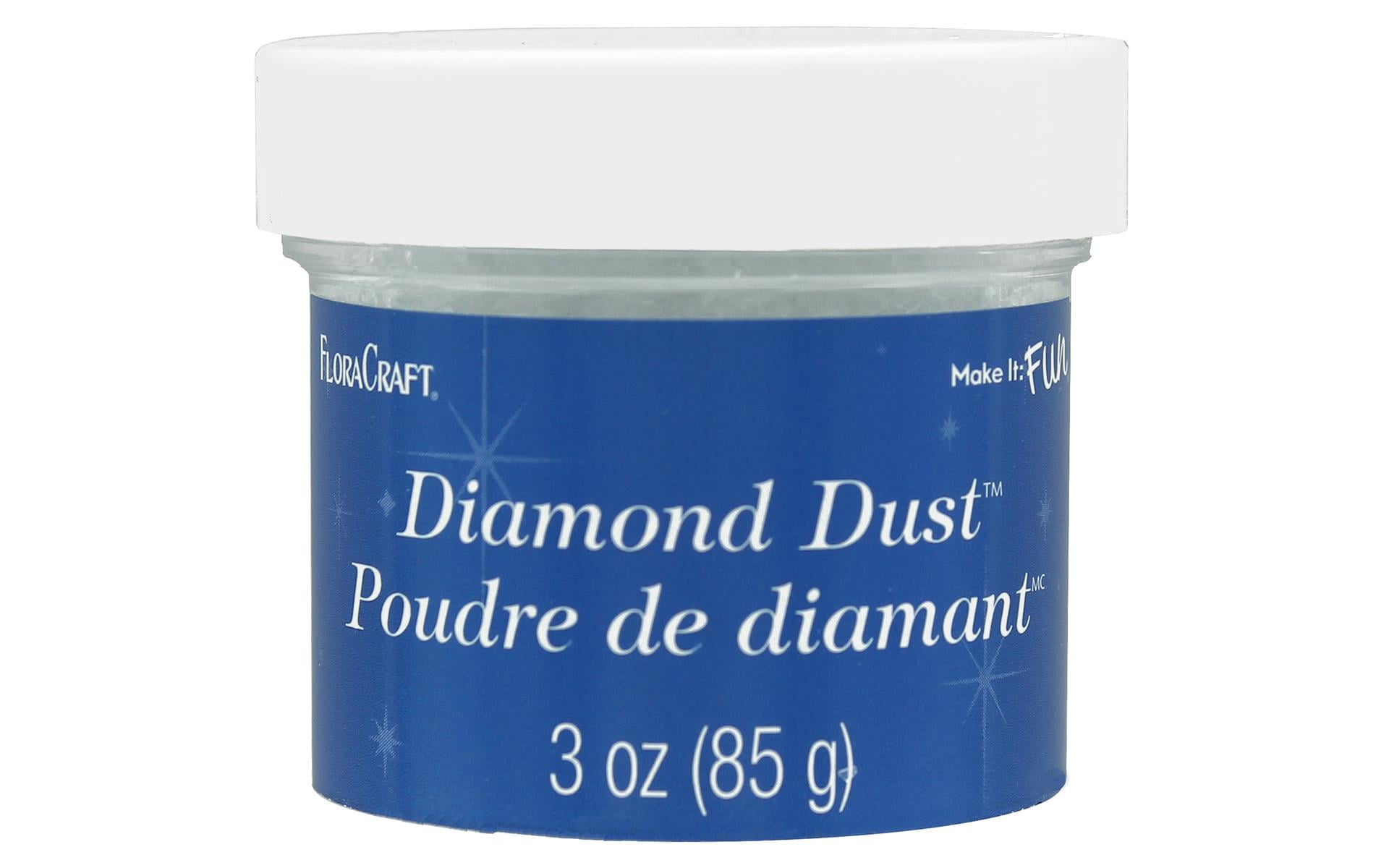FloraCraft Diamond Dust Glitter 3oz-Clear Glass - Walmart.com