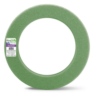 10'' Charmed Green Floral Foam Ring for Round Craft Flower Arrangements ...