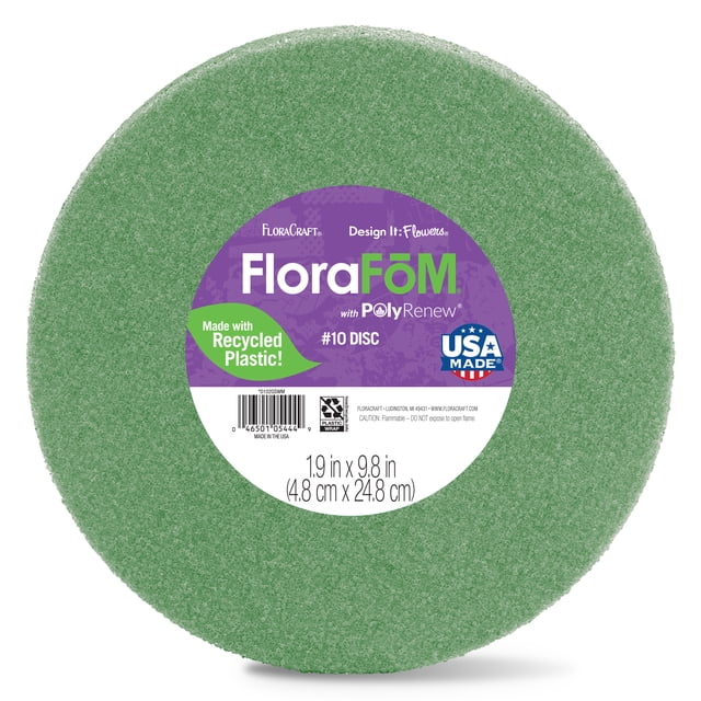 FloraCraft FloraFōM Foam Disc 1.9 inch x 9.8 inch Green - Walmart.com
