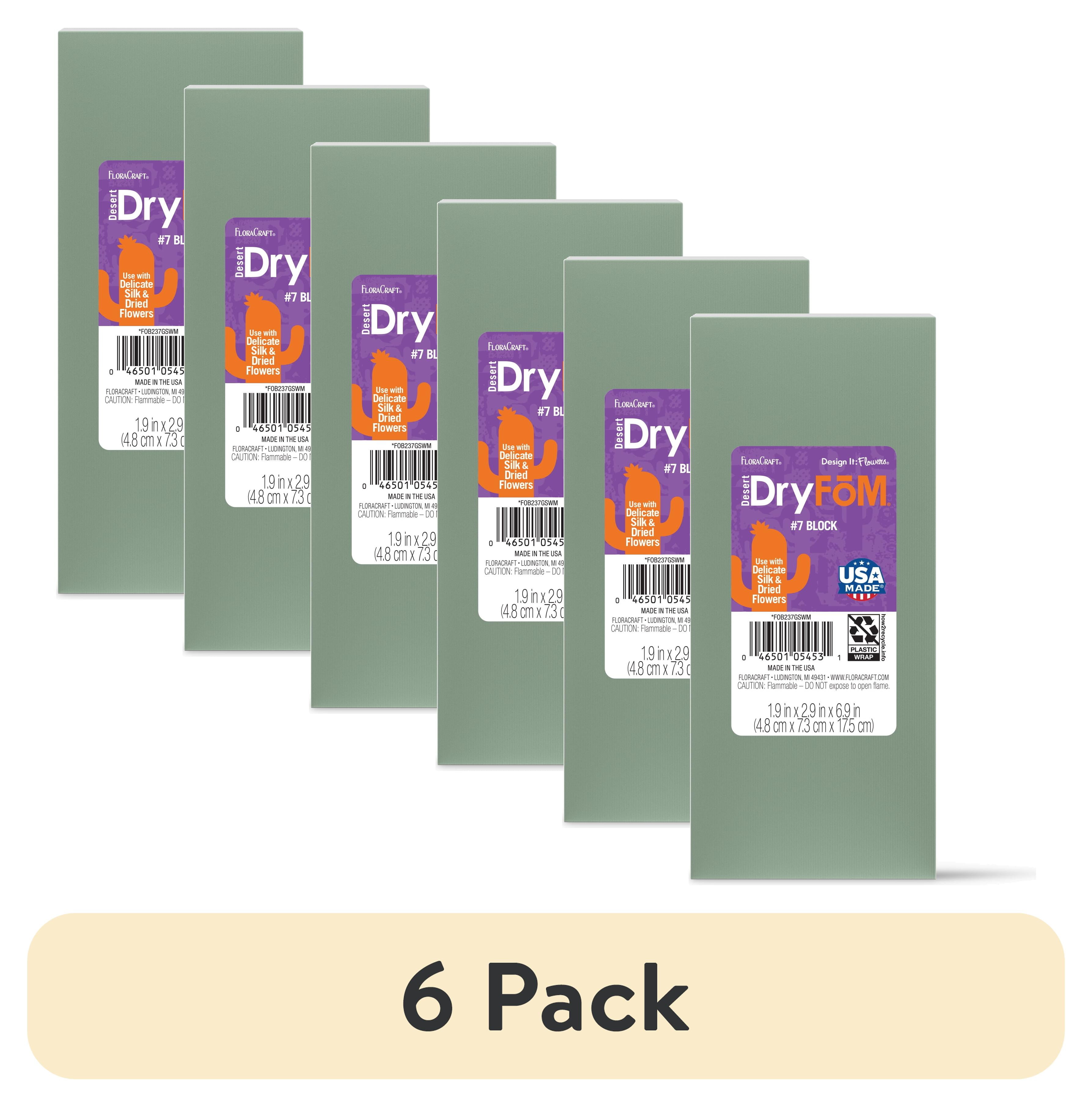 (6 pack) FloraCraft Floral Desert DryFōM Brick 1.9 inch x 2.9 inch x 6. ...