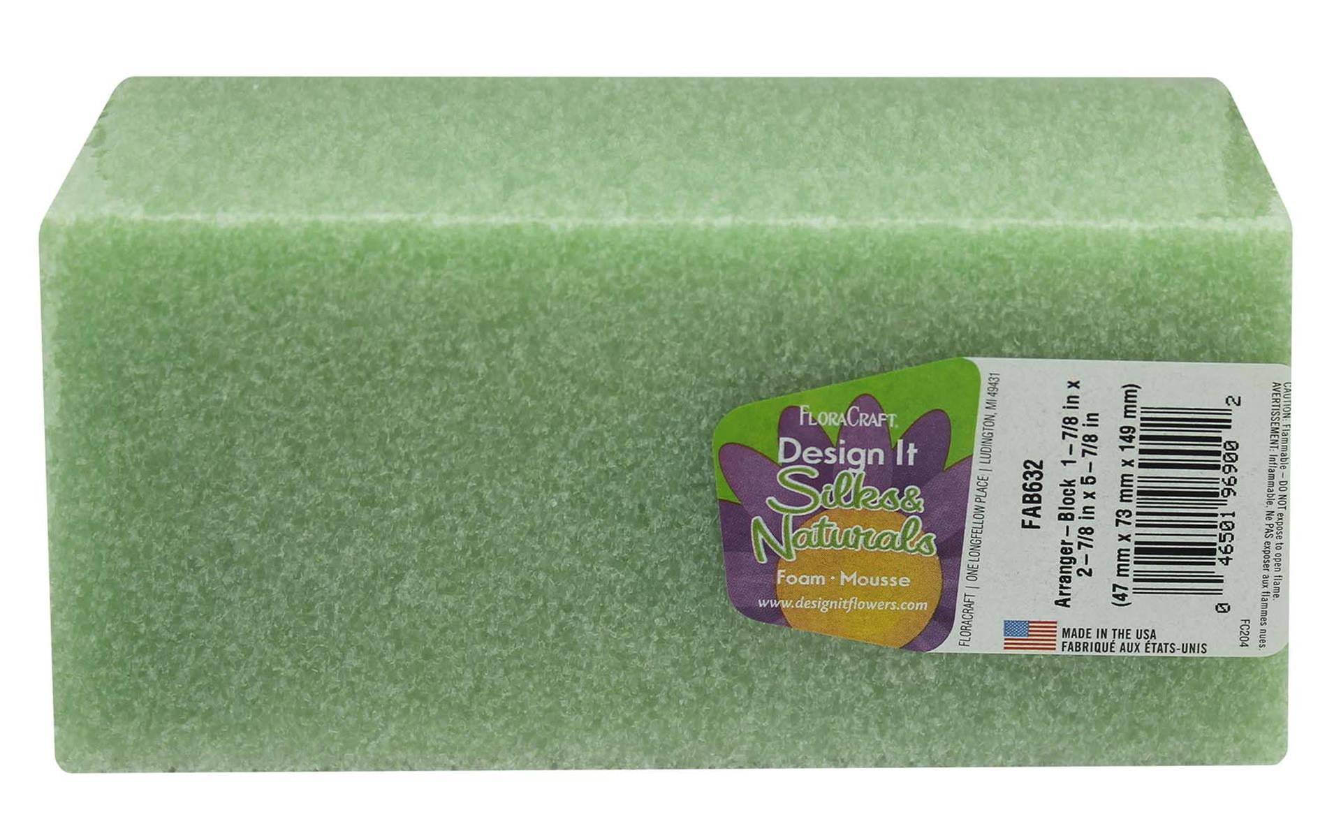 FloraCraft Foam FloraFom Block Pkg 6x3x2" Grn - Walmart.com