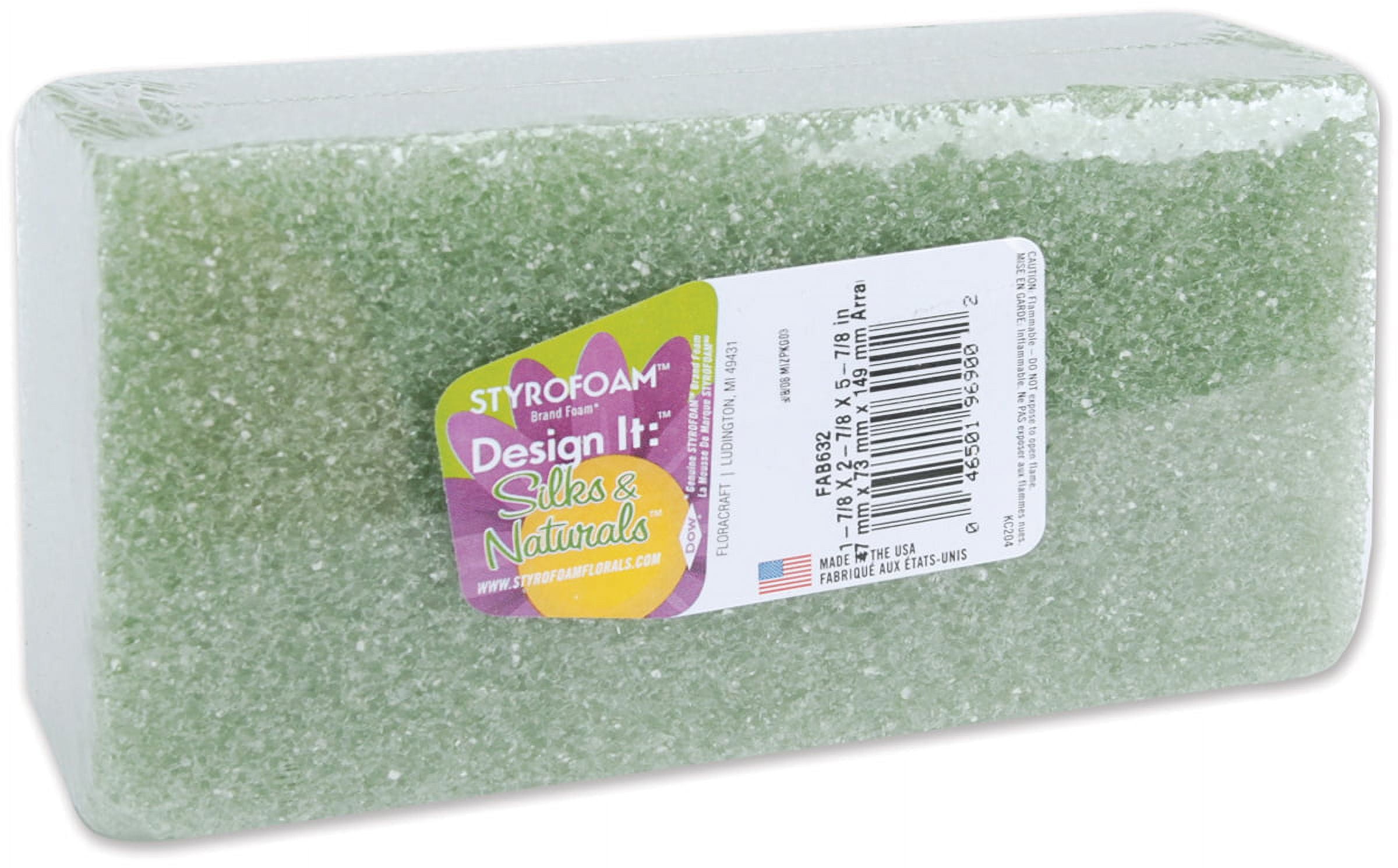 FloraCraft Foam FloraFom Block Pkg 6x3x2" Grn - Walmart.com
