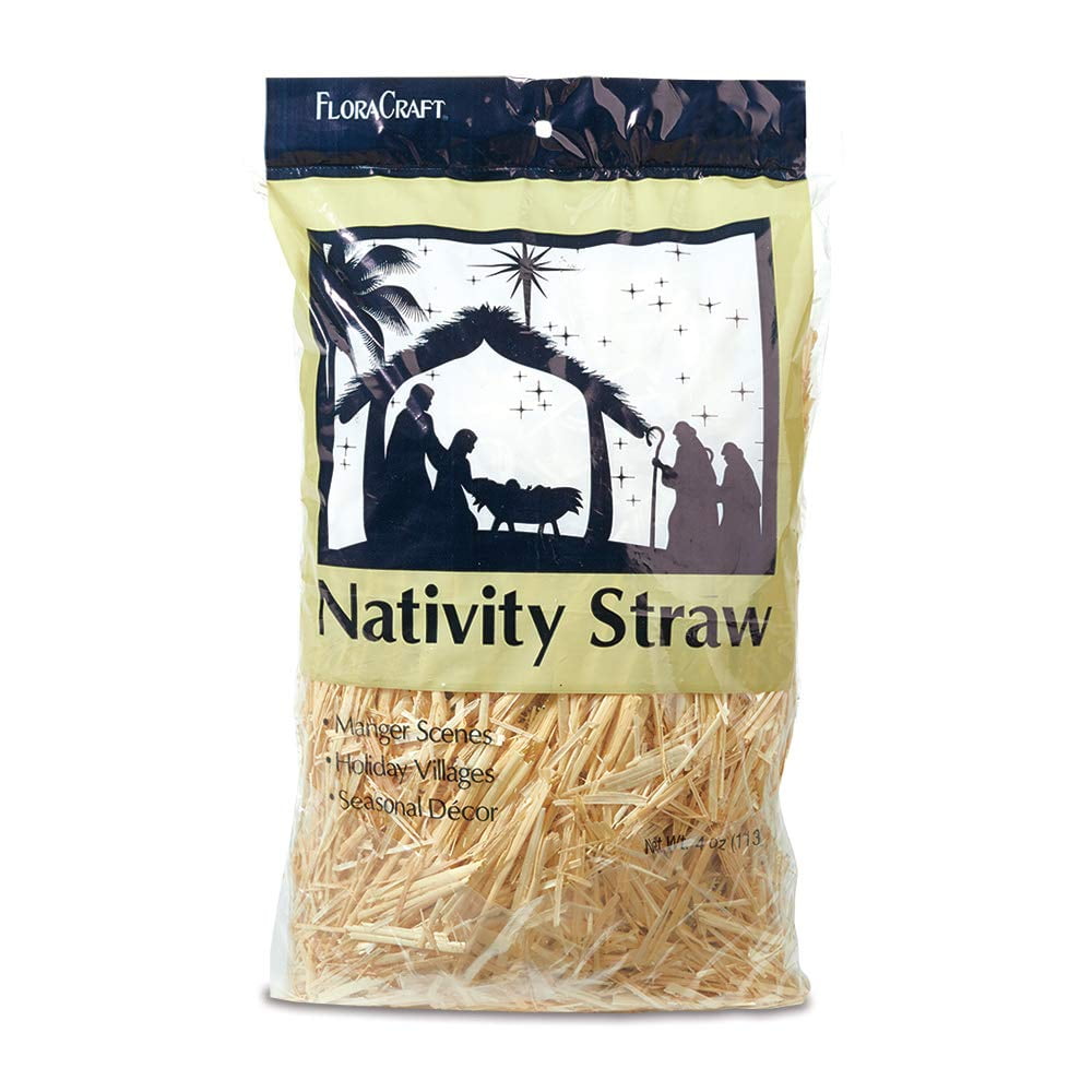 FloraCraft Decorative Nativity Straw 4 Ounce Natural - Walmart.com