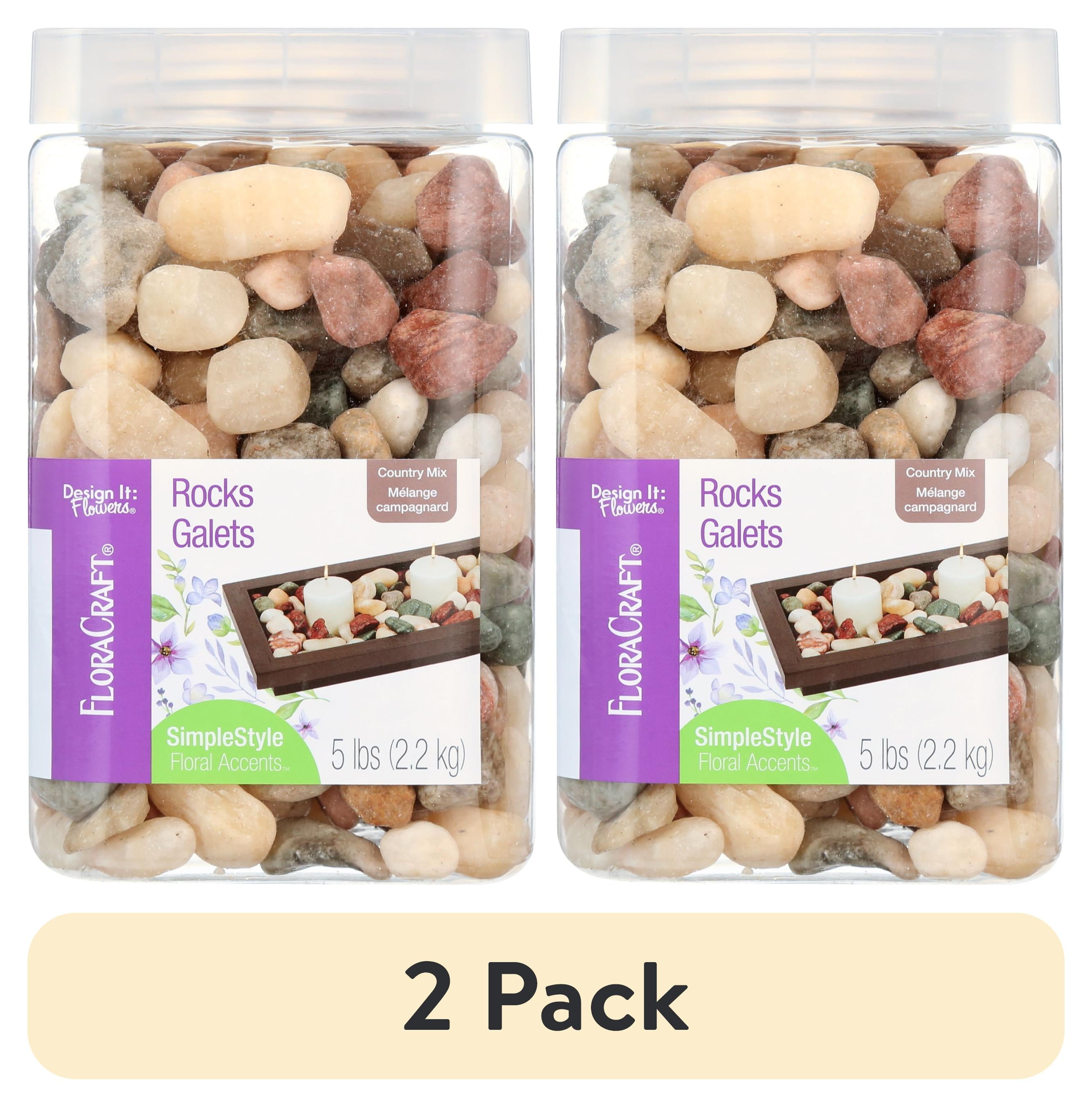 (2 pack) FloraCraft Vase Filler Rocks 5 pound Country Mix - Walmart.com