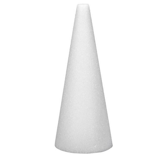 Floracraft 363644 FloraCraft Cone Styrofoam Shape, 6 x 3 in., White ...