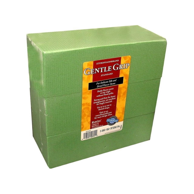 Floracraft Desert Foam Brick Pkg 3x4x8 3pc Green - Walmart.com