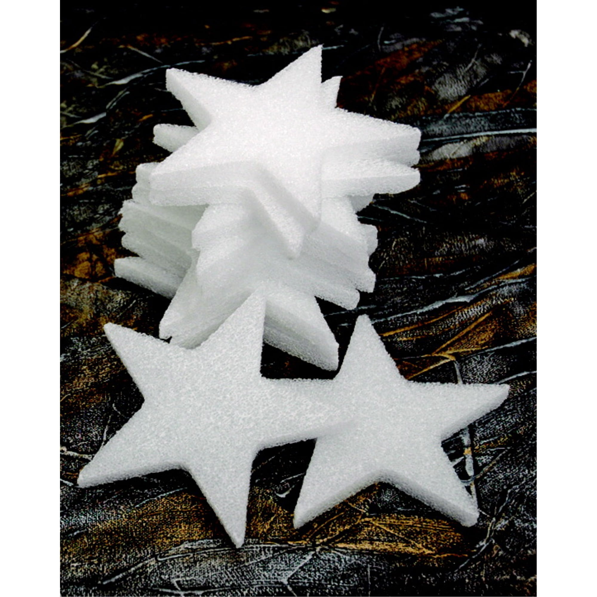 Floracraft Styrofoam Stars, 1/2 x 6 Inches, White, Pack of 12 - Walmart.com