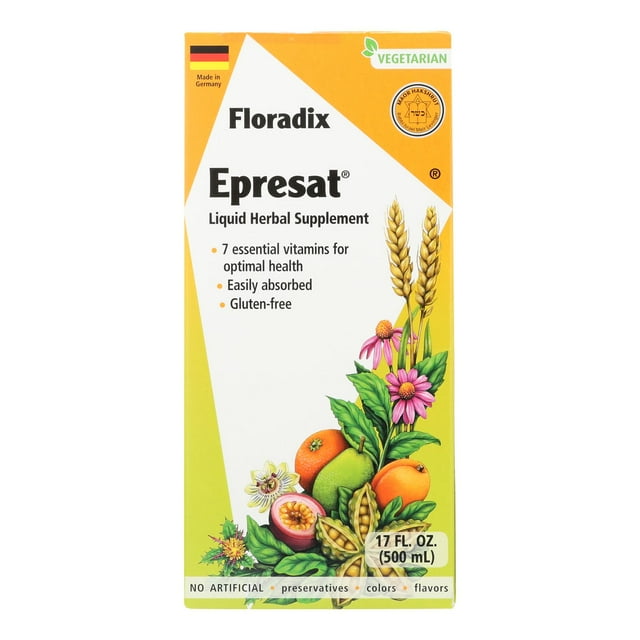 Floradix Epresat Vegetarian Liquid Multivitamin For Optimal Health, 17 ...