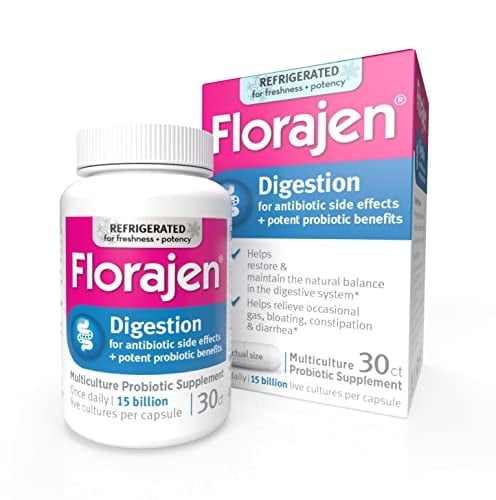 Florajen Digestion Probiotics, Gut Health Supplement with Constipation ...