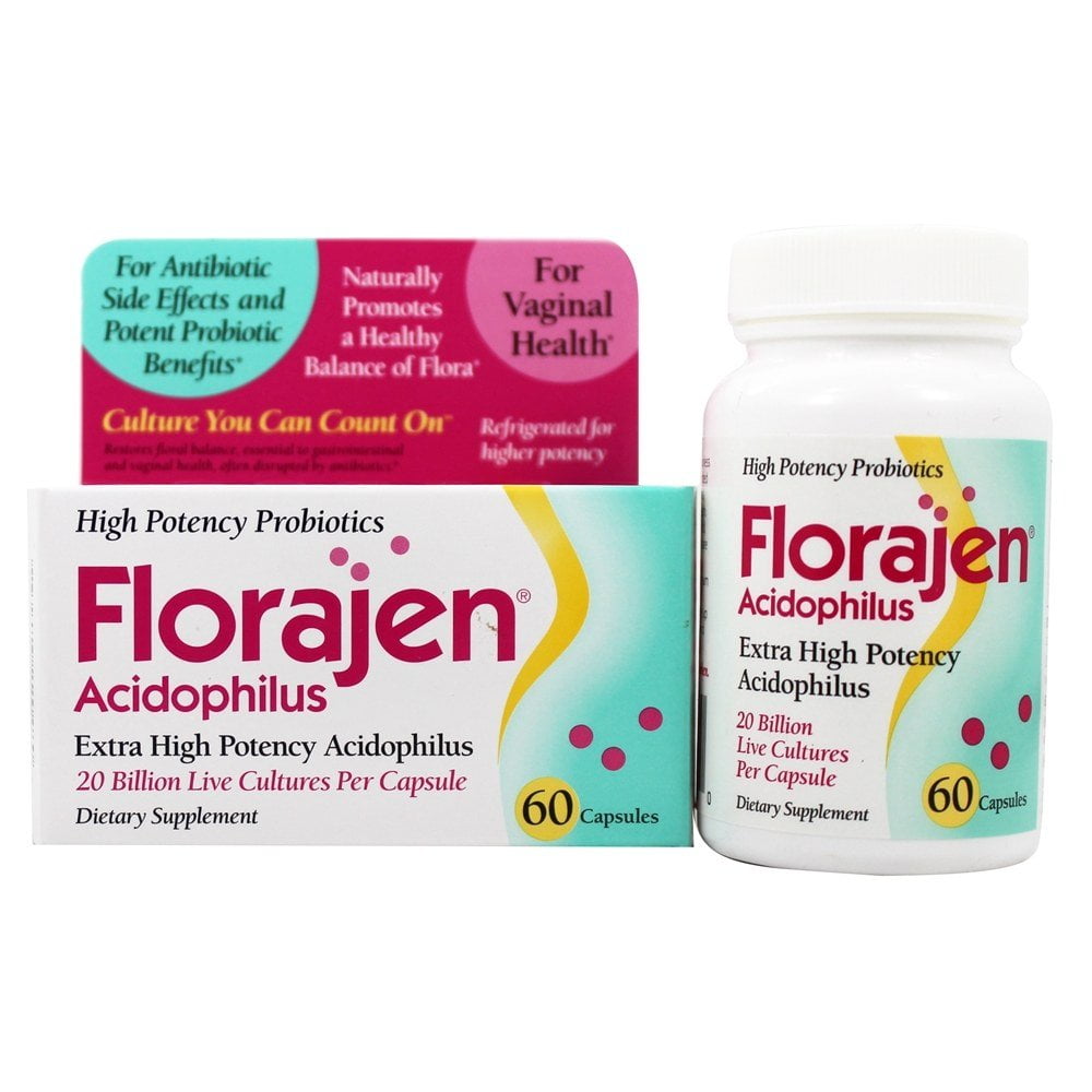 Florajen - Florajen Acidophilus High Potency Probiotics - 60 Capsules ...