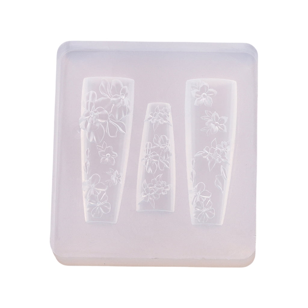 Floral 3D Nail Art Silicone Mold for Stylish and Intricate Designs ...