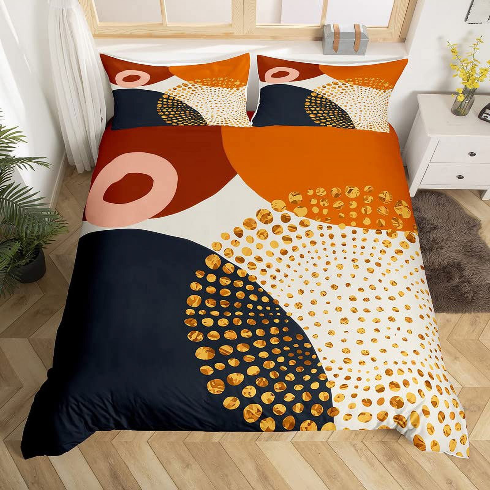 Floral Abstract Geometric King Duvet Cover Boho Exotic Bedding Set ...