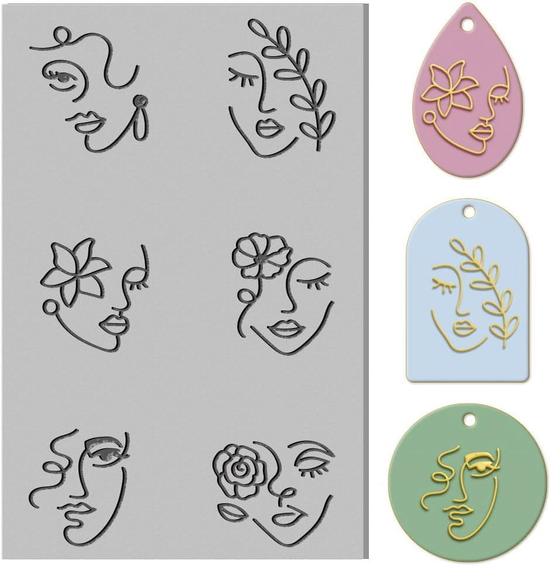 Floral Abstract Human Face Clay Texture Mat Clay Face Modeling Pattern ...