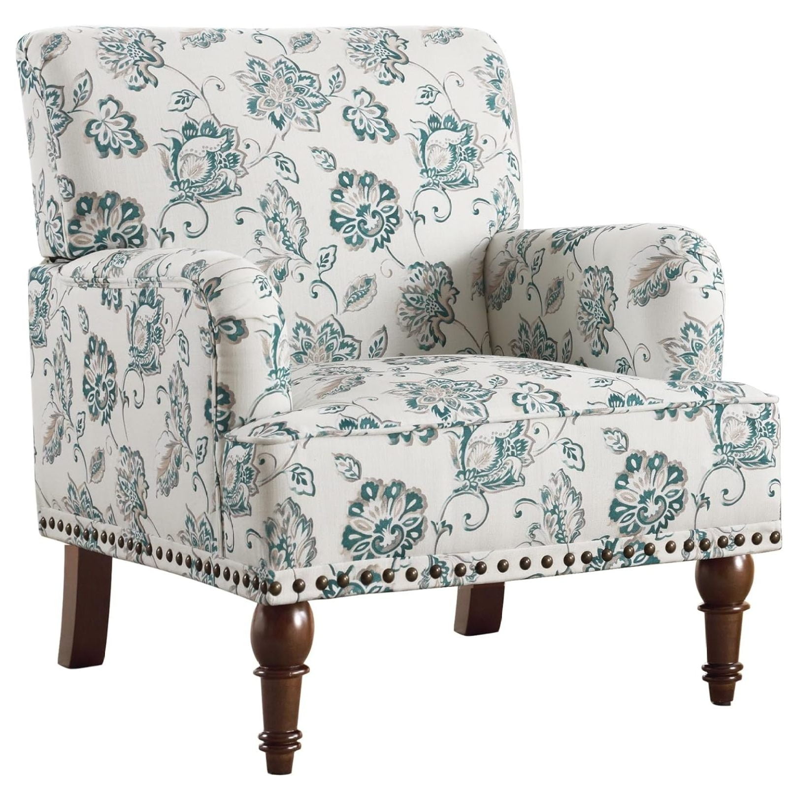 Floral Accent Chairs for Living Room, Vintage Pattern Morde Accent ...