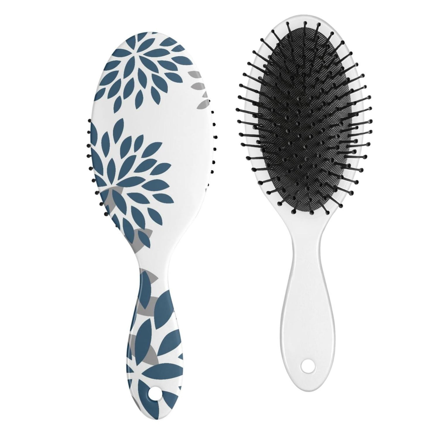 Floral Aesthetic Hairbrush - Smoothing Brush with Flexible Bristles for ...