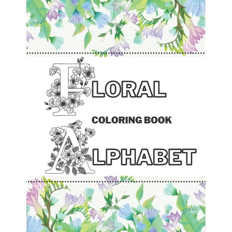 coloring pages alphabet i flowers