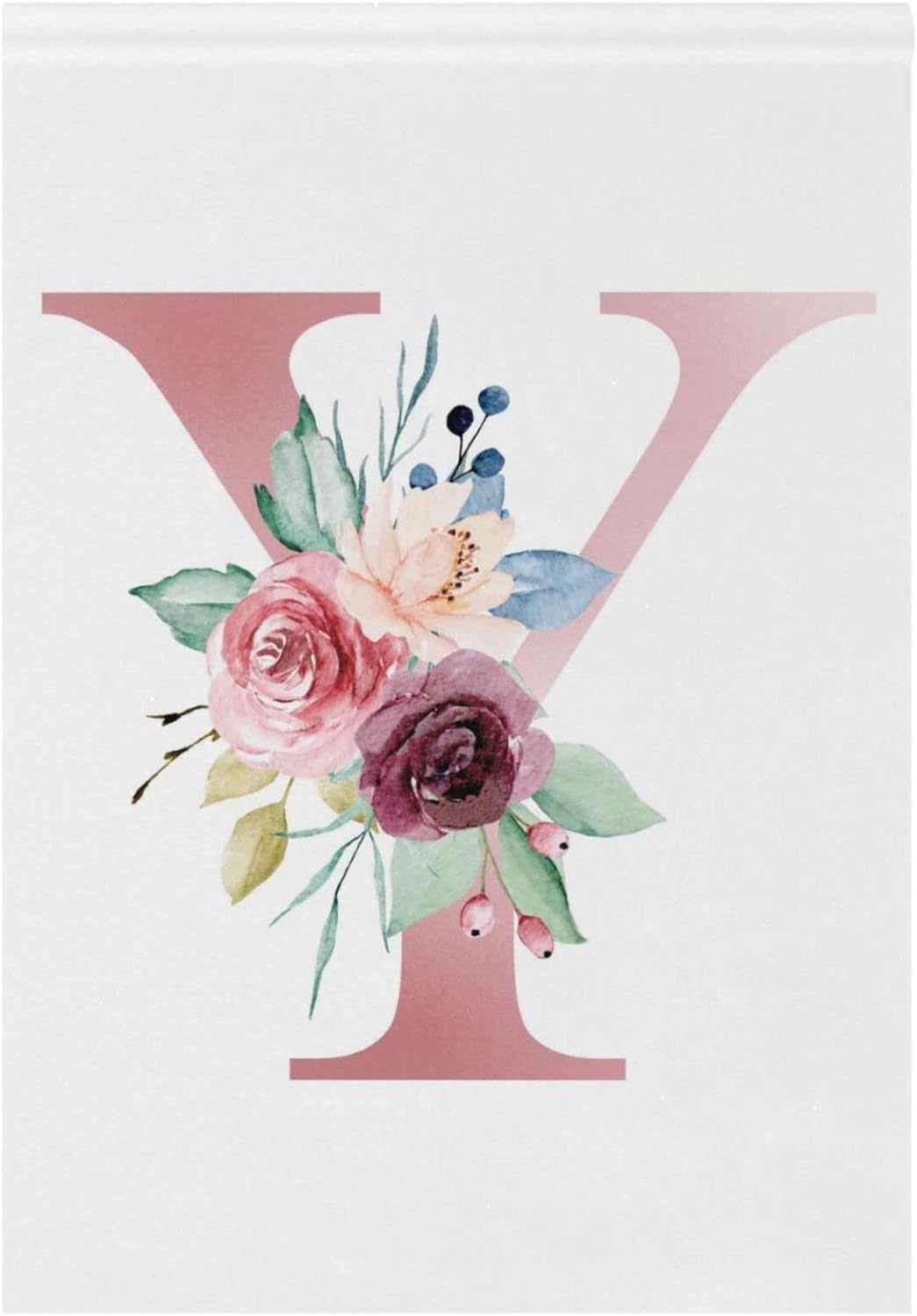 Floral Alphabet Garden Flag Double Sided, Family Last Name Initial ...