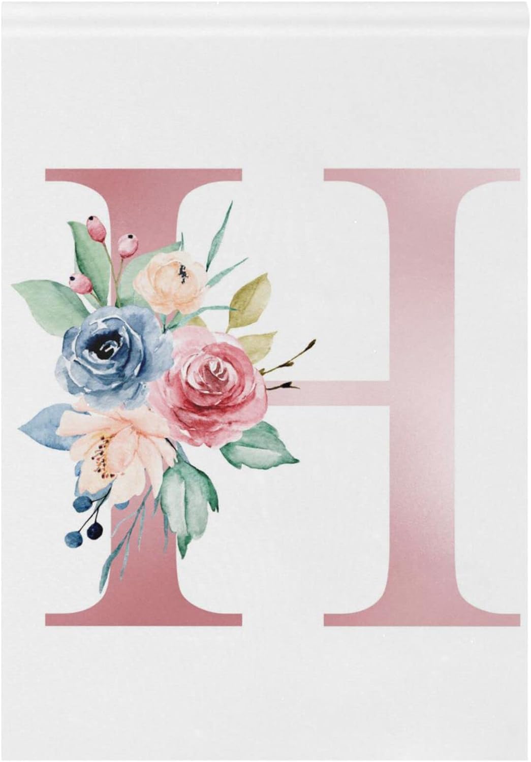 Floral Alphabet House Flag Double Sided, Family Last Name Initial ...