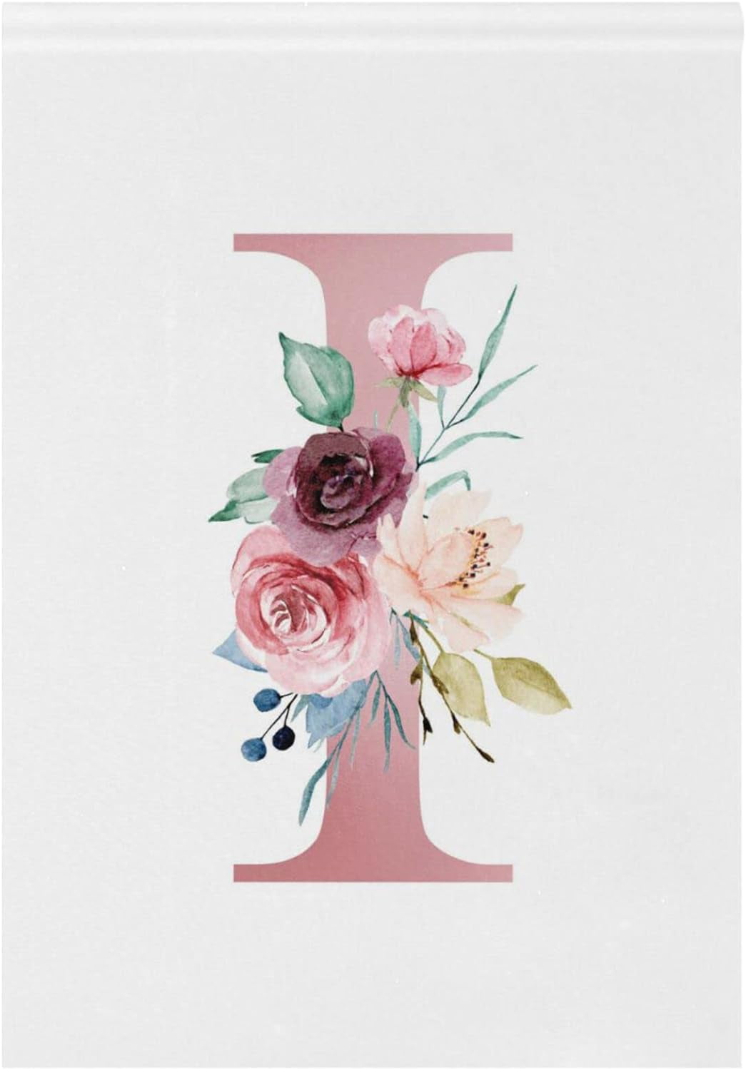 Floral Alphabet House Flag Double Sided, Family Last Name Initial ...