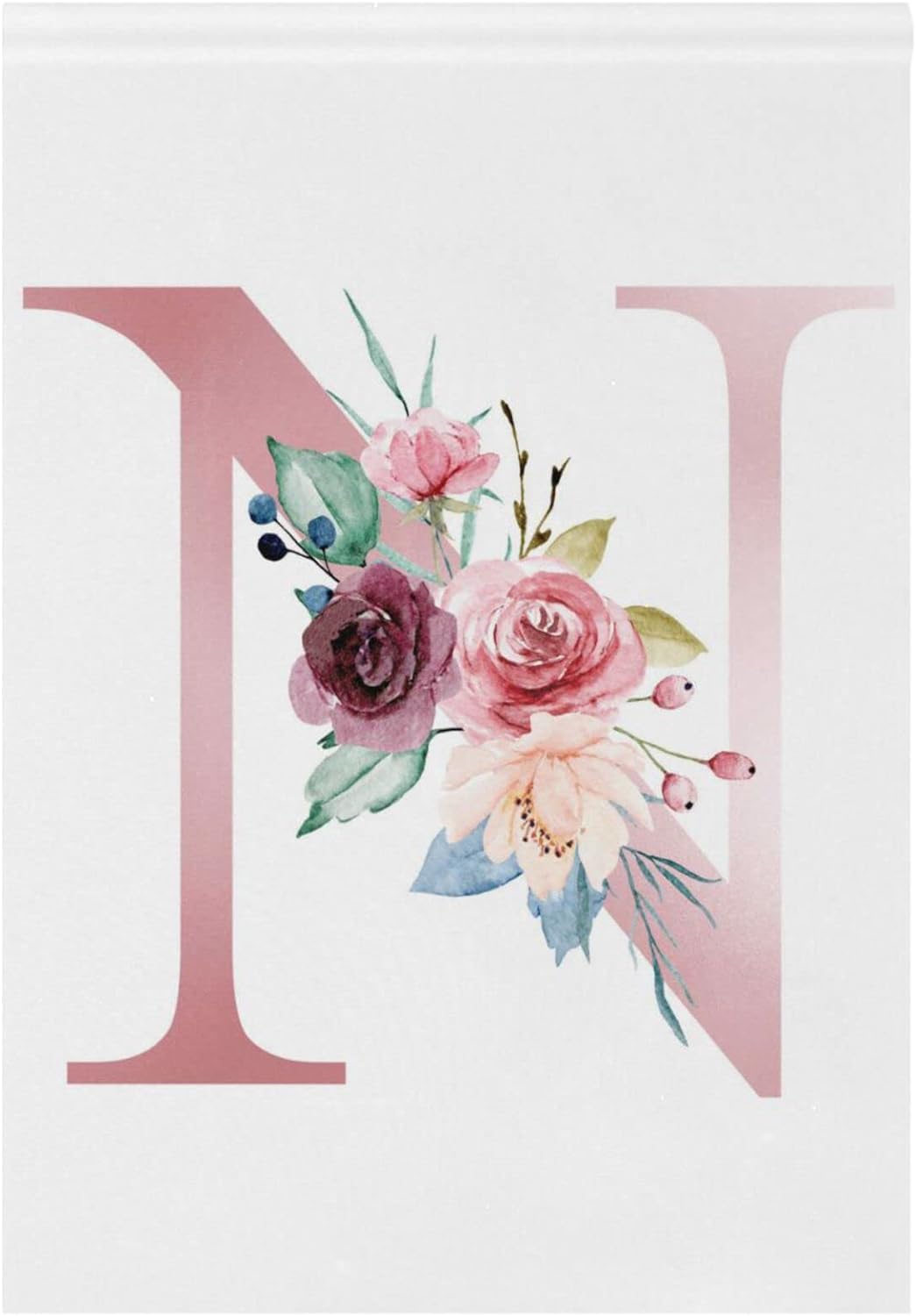 Floral Alphabet House Flag Double Sided, Family Last Name Initial ...