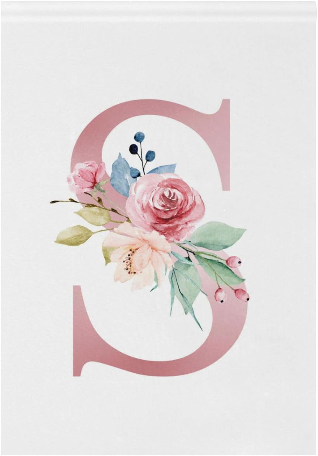 Floral Alphabet House Flag Double Sided, Family Last Name Initial ...