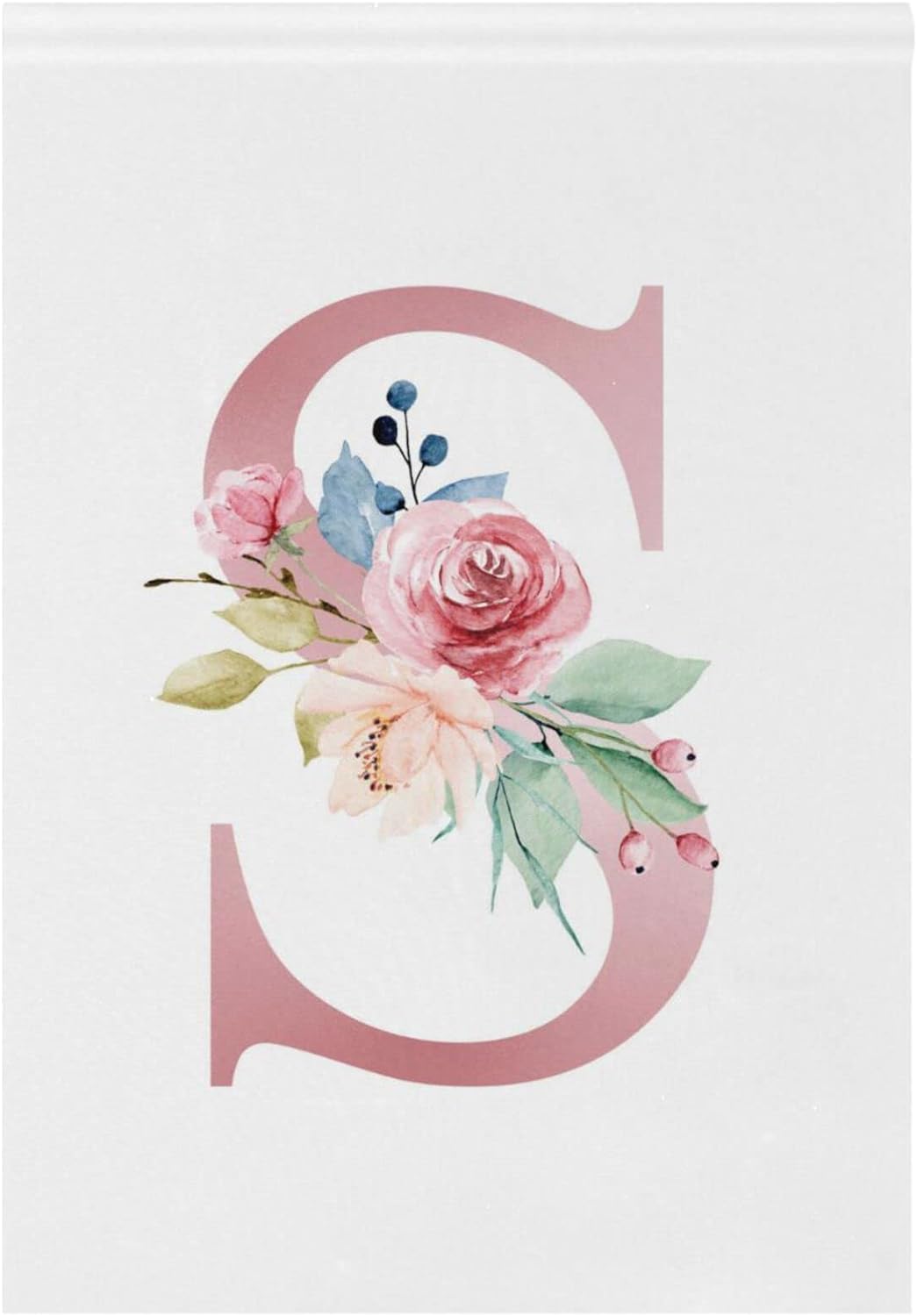 Floral Alphabet House Flag Double Sided, Family Last Name Initial ...