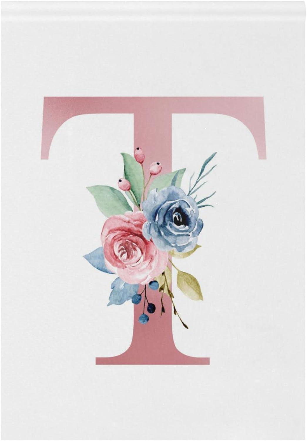 Floral Alphabet House Flag Double Sided, Family Last Name Initial ...