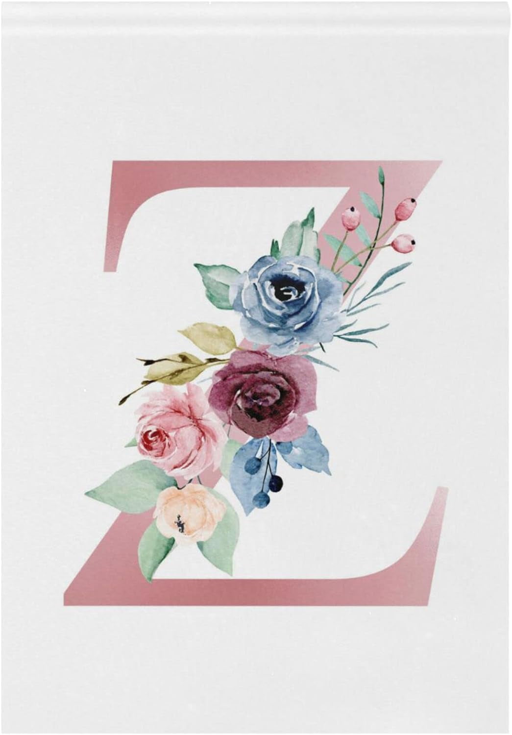 Floral Alphabet House Flag Double Sided, Family Last Name Initial ...