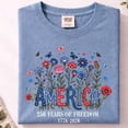Floral America 250th Anniversary Shirt – Wildflower Independence Day ...